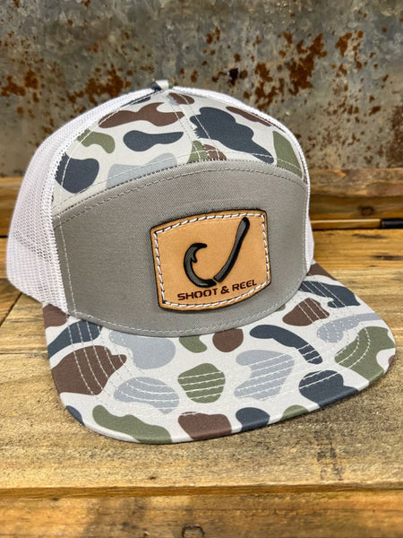 Shoot & Reel SR1 Hook Patch Flat Bill Cap Brackish White – J.C. Western® Wear