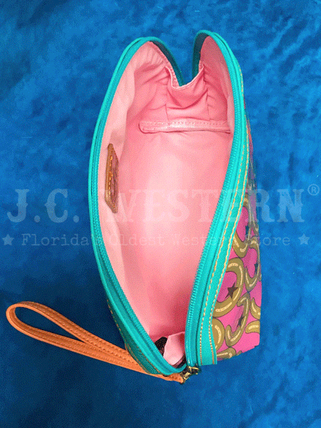 Catchfly 23071586PNK Womens Vinyl Horseshoe Dome Cosmetic Bag Pink – J ...